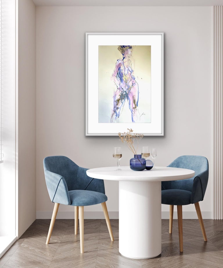 Judith Brenner - Sarita's Twist, Nude Painting, Life Painting, Figurative Art, Mute Colourful ...