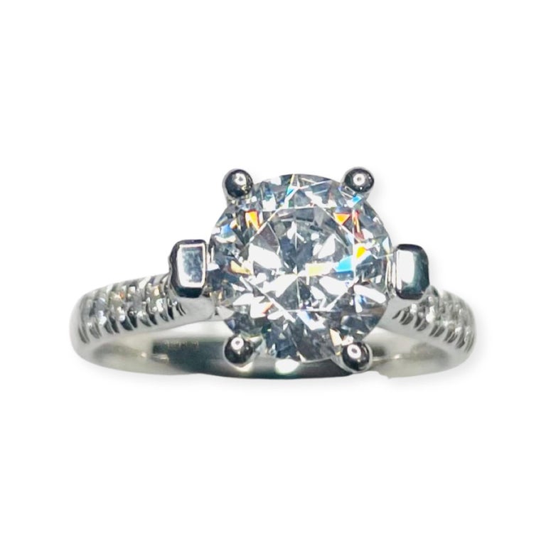 Judith Conway Platinum and Diamond Engagement Ring For Sale at 1stDibs