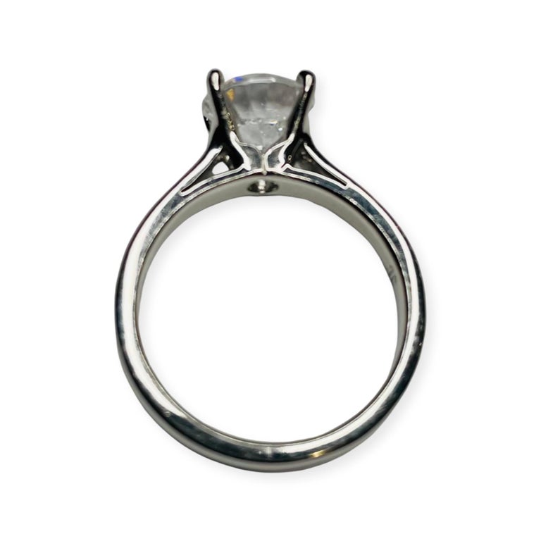 Judith Conway Platinum Engagement Ring with a Cubic Zirconia Center For ...