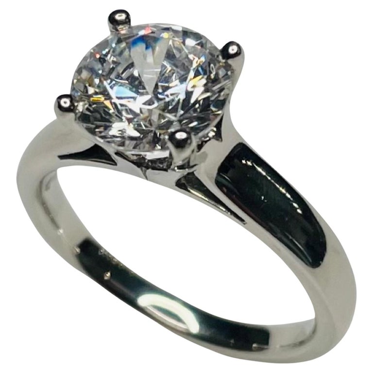 Judith Conway Platinum Engagement Ring with a Cubic Zirconia Center For ...