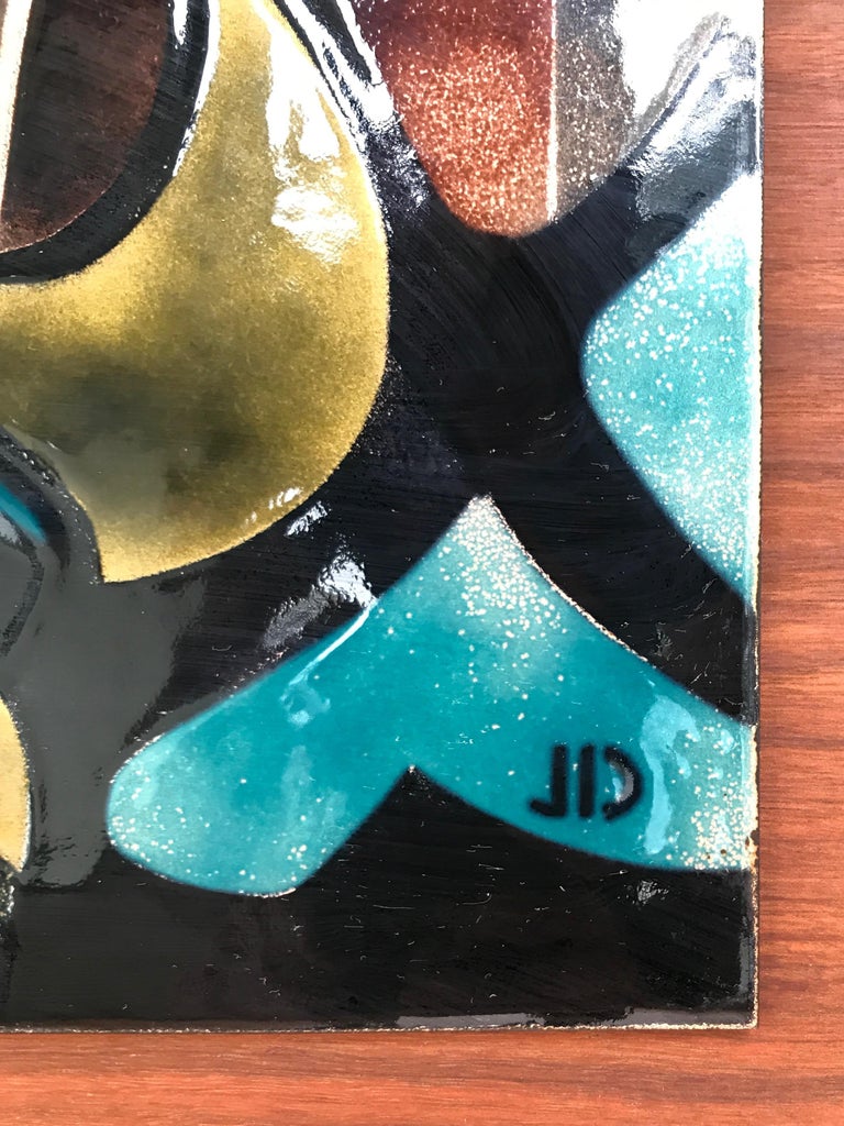 Judith Danner Large Enameled Copper Fishing Boat Tryptic in Custom ...