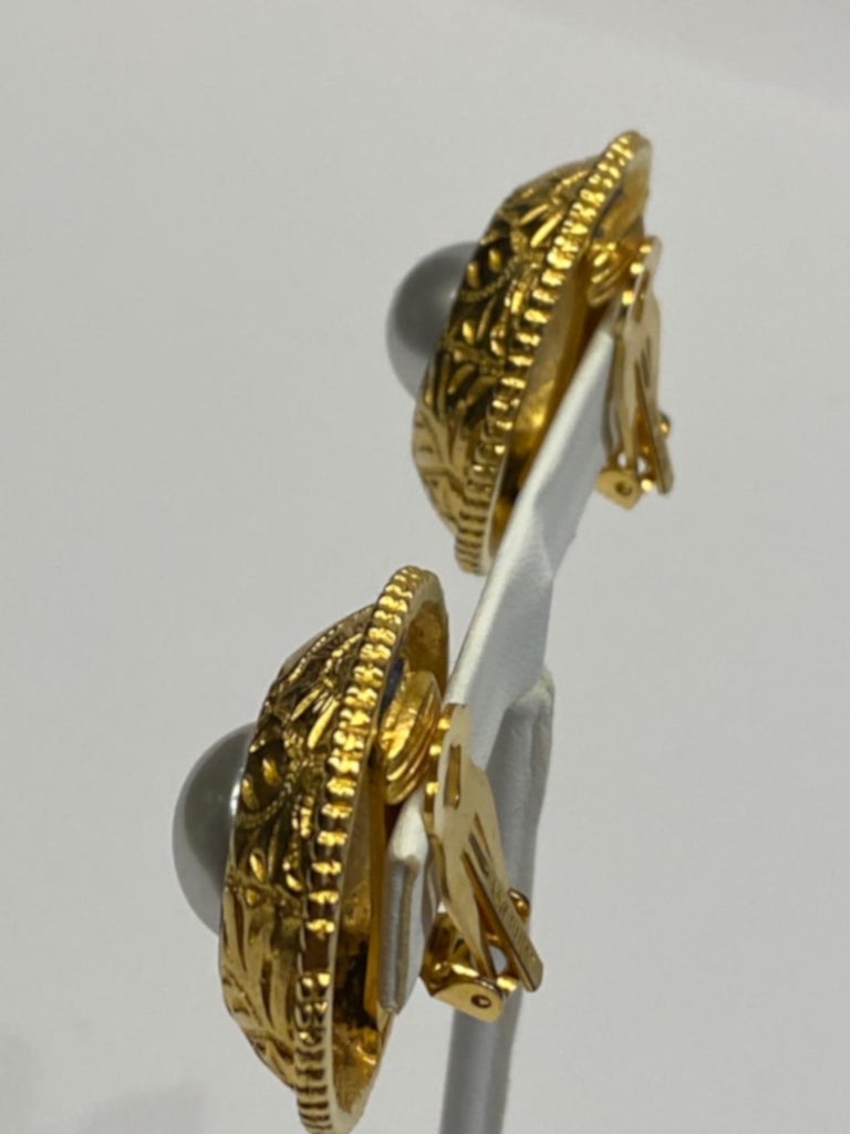 Judith Jack 1980s Gold with Sterling Silver Large Button Earrings at ...
