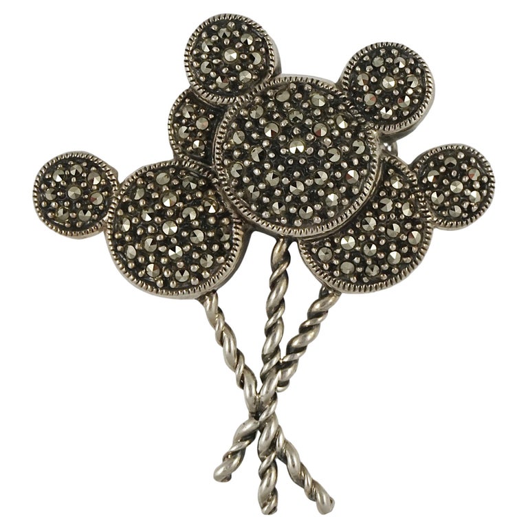 Judith Jack Sterling Silver and Marcasite Disney Mickey Mouse Balloon ...