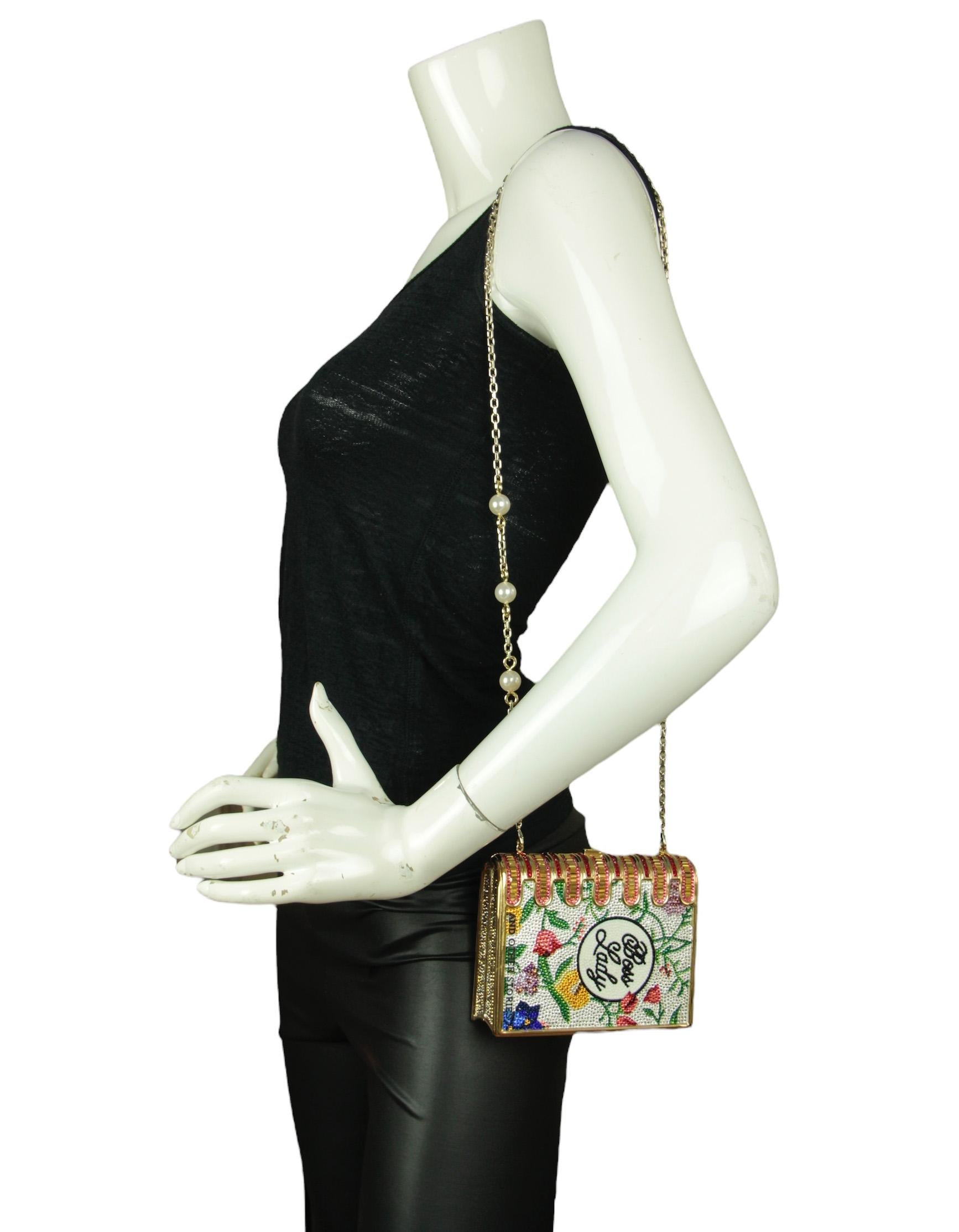 Judith Leiber Crystal Boss Lady Book Minaudiere Clutch Bag w/ Strap For ...