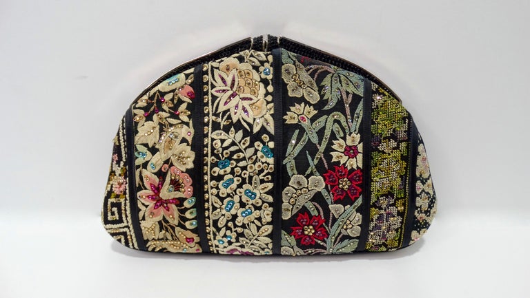 Judith Leiber Floral Patchwork Bag For Sale at 1stDibs