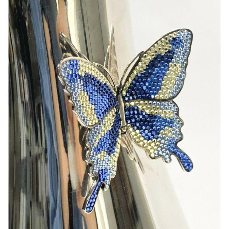 Judith Leiber Italian Sterling Silver 925 Butterfly Jeweled Vase For ...
