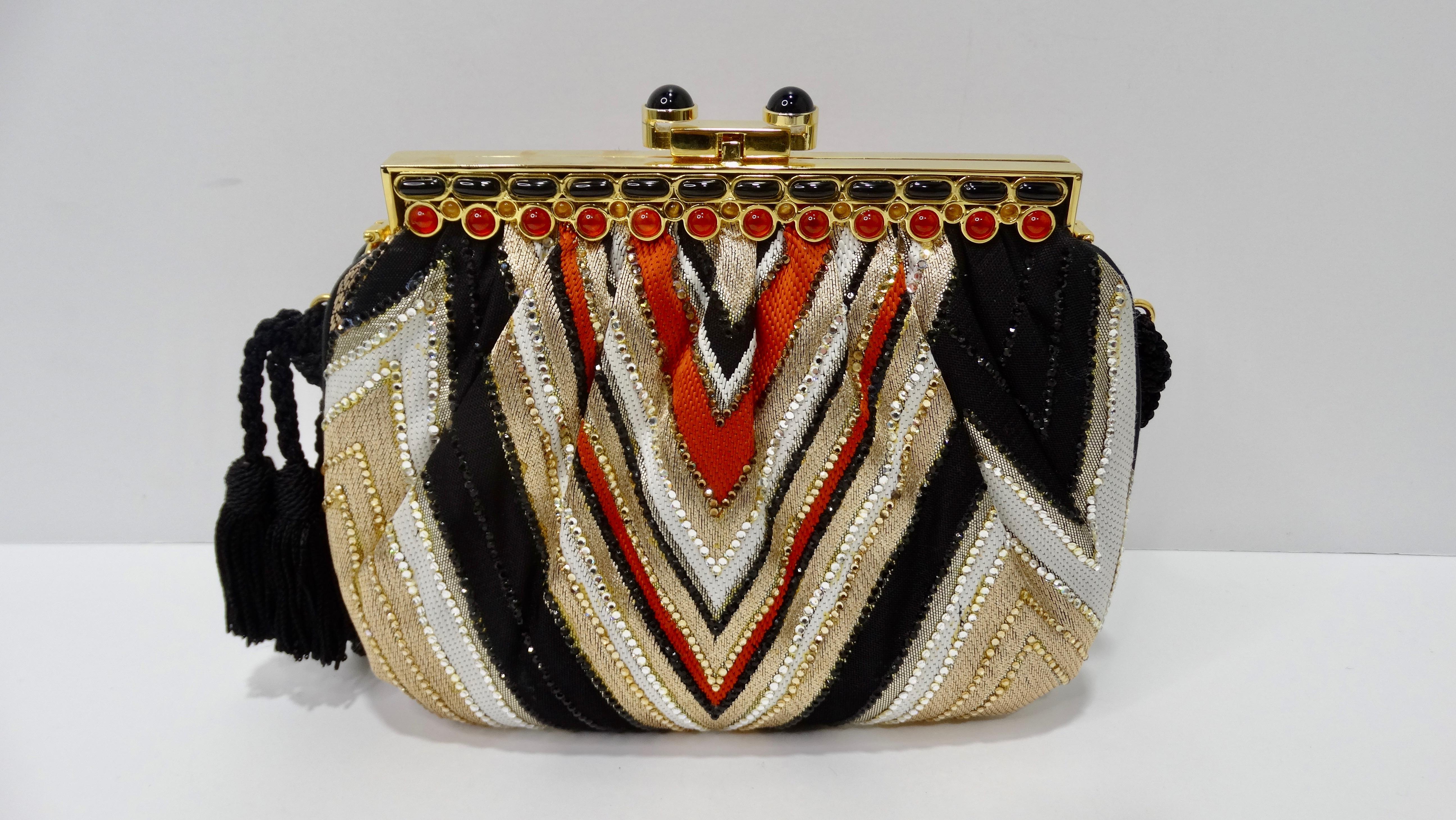 Judith Leiber Rhinestoned Chevron Evening Bag at 1stDibs | judith ...