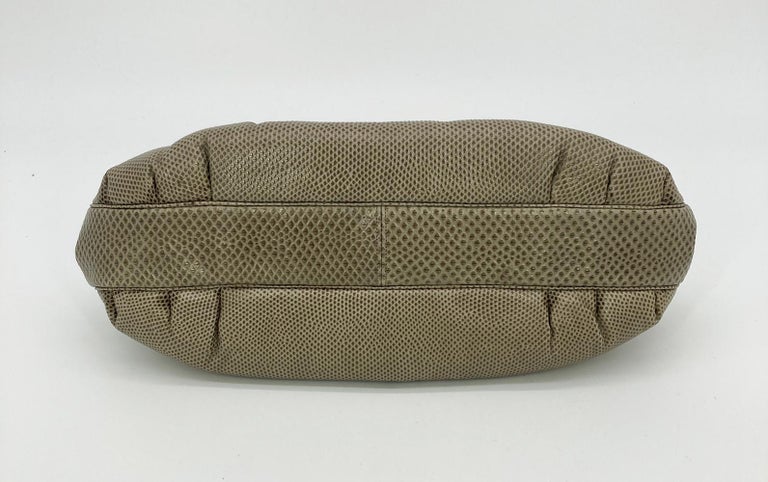 Judith Leiber Tan Lizard Gold Turtle Charm Clutch For Sale at 1stDibs