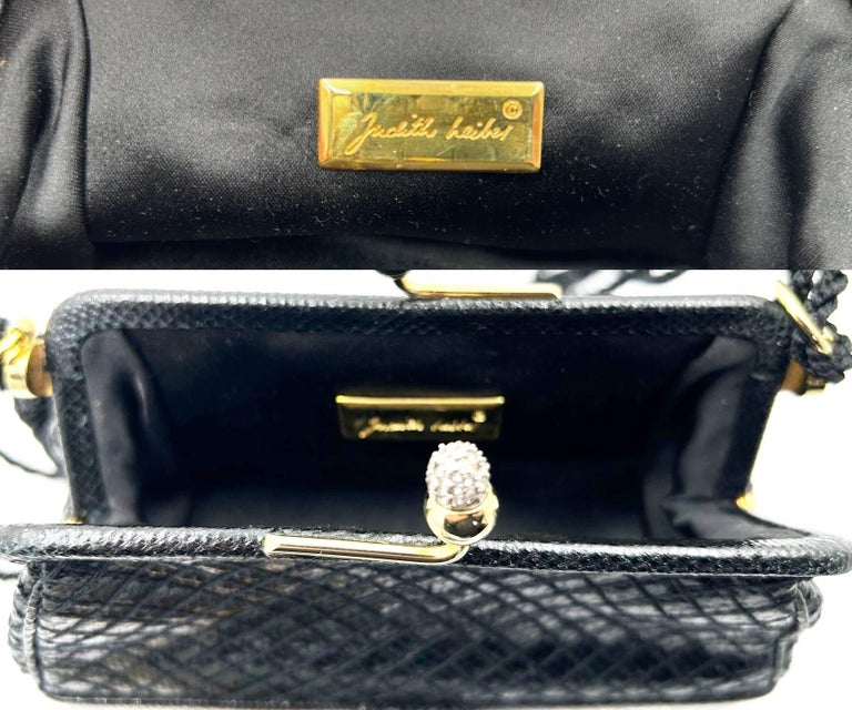 Judith Leiber Vintage Black 007James Bond Snakeskin Silver Crystal ...