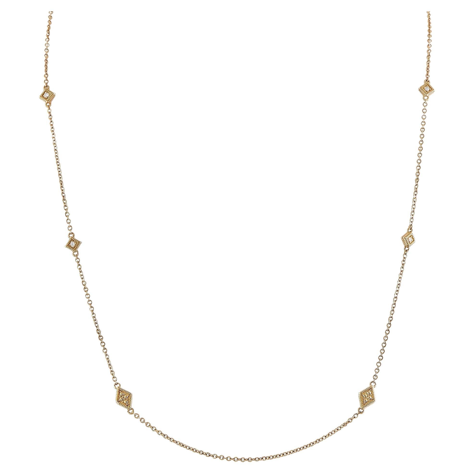 JUDITH RIPKA Diamond Gold Necklace For Sale at 1stDibs