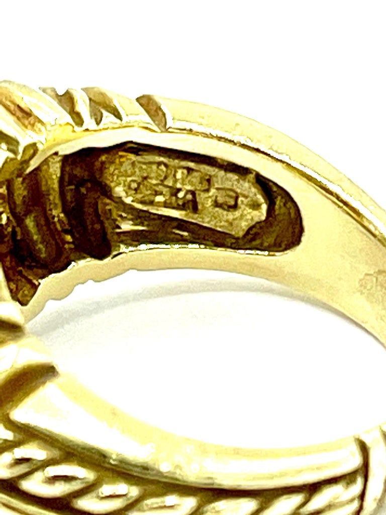 Judith Ripka 6.89 Carat Pink Quartz and Diamond Yellow Gold Cocktail ...