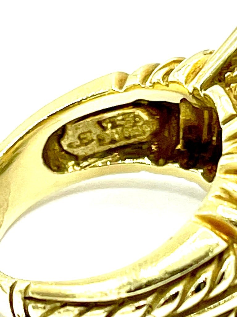 Judith Ripka 6.89 Carat Pink Quartz and Diamond Yellow Gold Cocktail ...