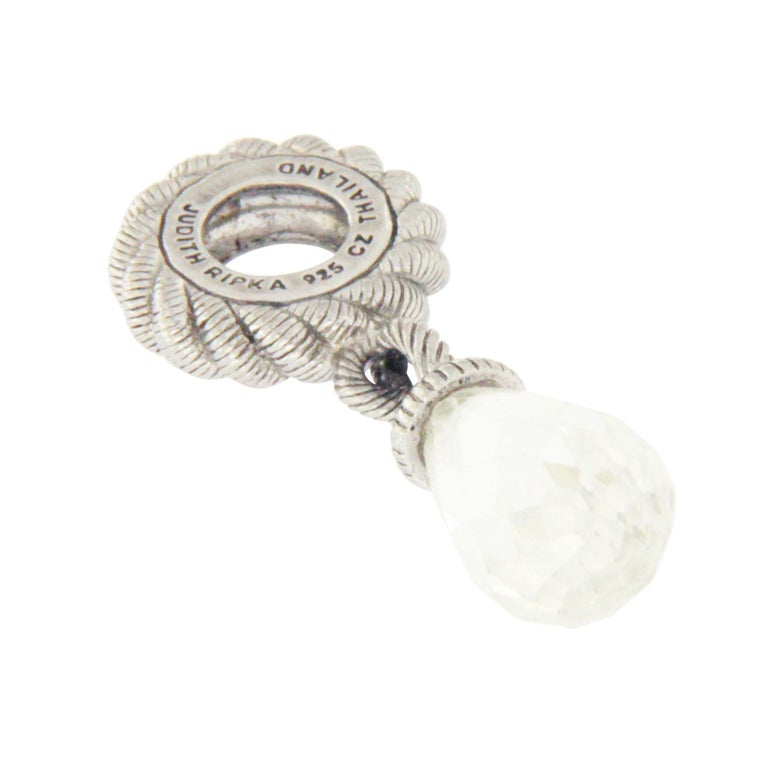 Judith Ripka 925 Sterling Silver Crystal Bead Charm at 1stDibs