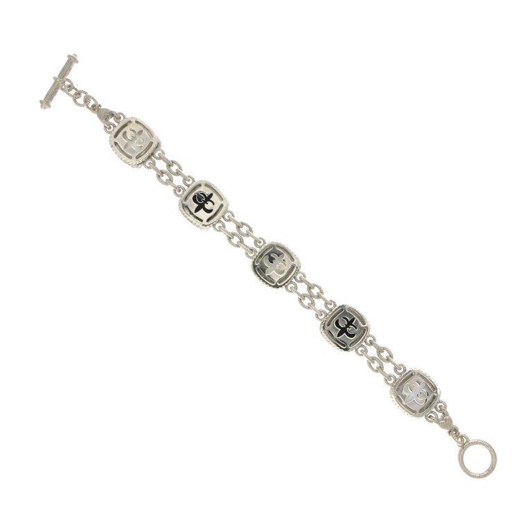 Judith Ripka 925 Sterling Silver Gemstone Doublet Bracelet at 1stDibs