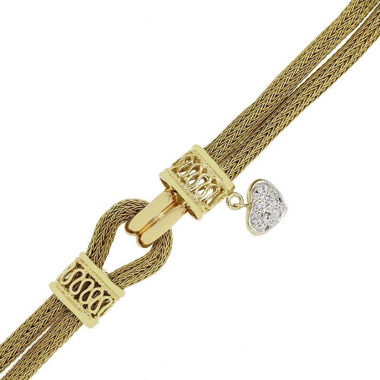 Judith Ripka Diamond Heart Bracelet at 1stDibs