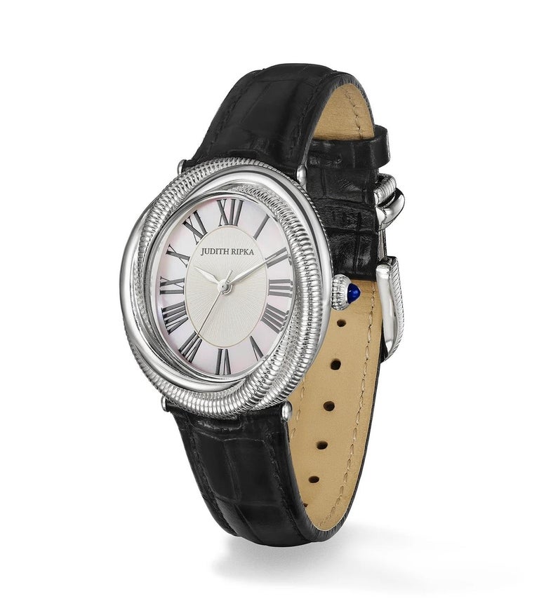 JUDITH RIPKA - Eternity Watch with Mother of Pearl, Sapphire and ...