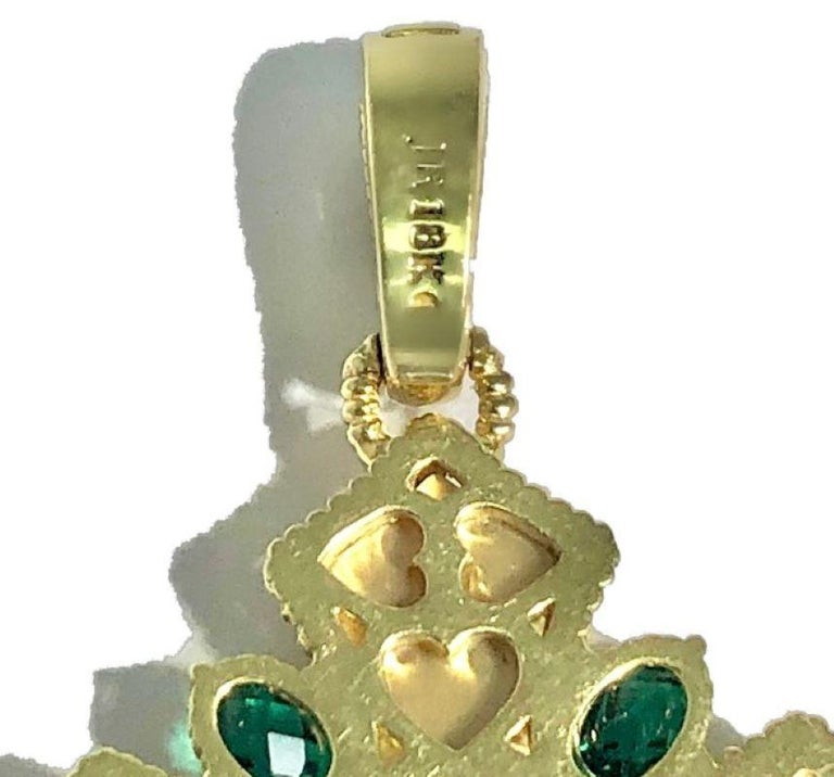 Judith Ripka Gold, Multi-Colored Stone and Diamond Maltese Cross ...