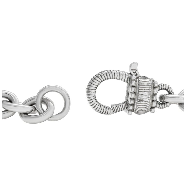 Judith Ripka twisted o-ring chain necklace in sterling silver For Sale ...