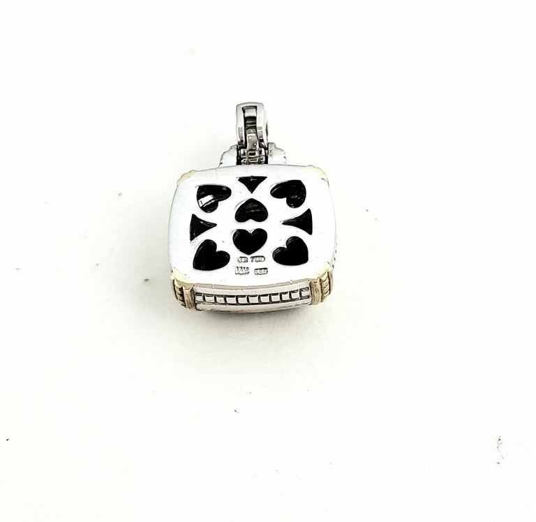 Judith Ripka Two Sterling Silver 18K Diamond Smokey Topaz Enhancer ...