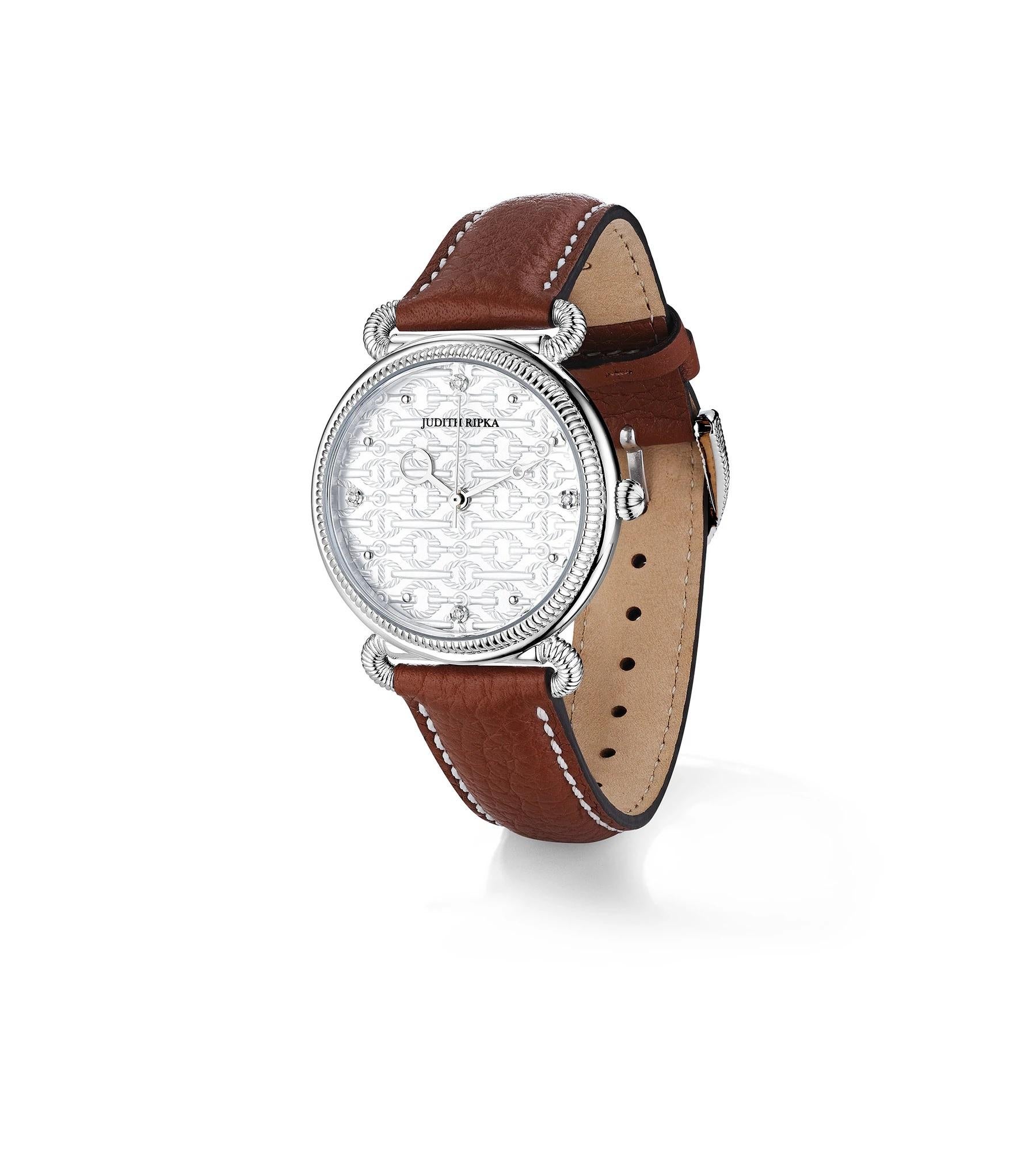 JUDITH RIPKA - Vienna Watch - Sterling Silver with Diamonds and Natural ...
