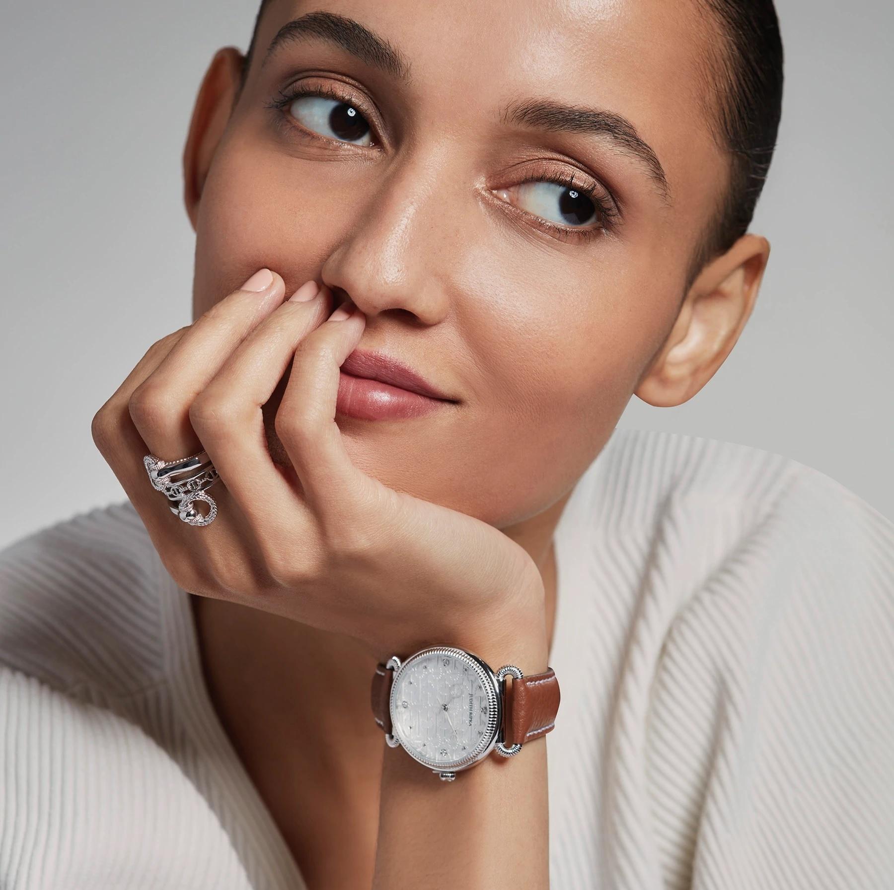 JUDITH RIPKA - Vienna Watch - Sterling Silver with Diamonds and Natural ...