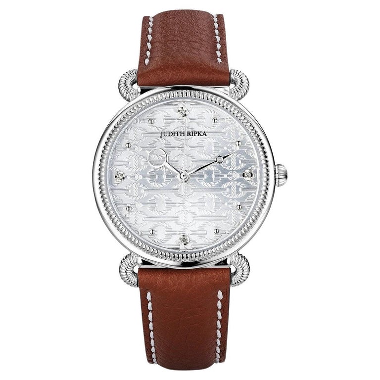 JUDITH RIPKA - Vienna Watch - Sterling Silver with Diamonds and Natural ...