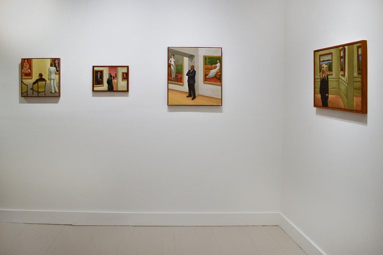 Judith Wyer - Doubletake (Figurative Painting of Blonde Women with ...