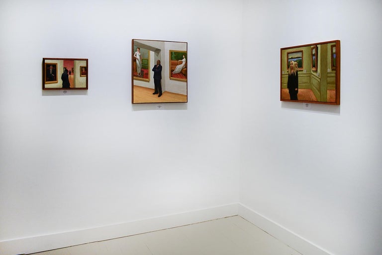 Judith Wyer - Doubletake (Figurative Painting of Blonde Women with ...