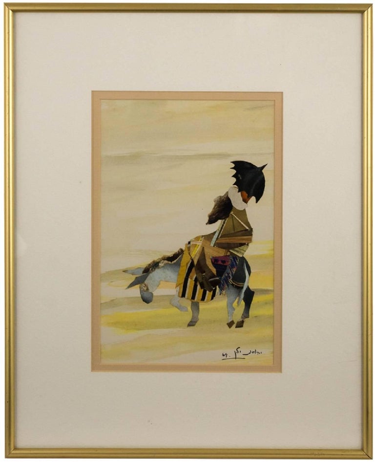 Judith Yellin Ginat - Judaica Israeli Torn Paper Collage For Sale at ...