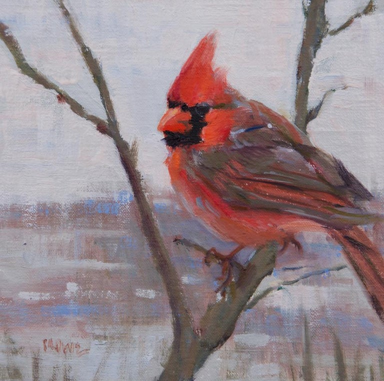 Judy Crowe - Looking Out For His Young, oíl, Texas Bird ,Impressionism ...