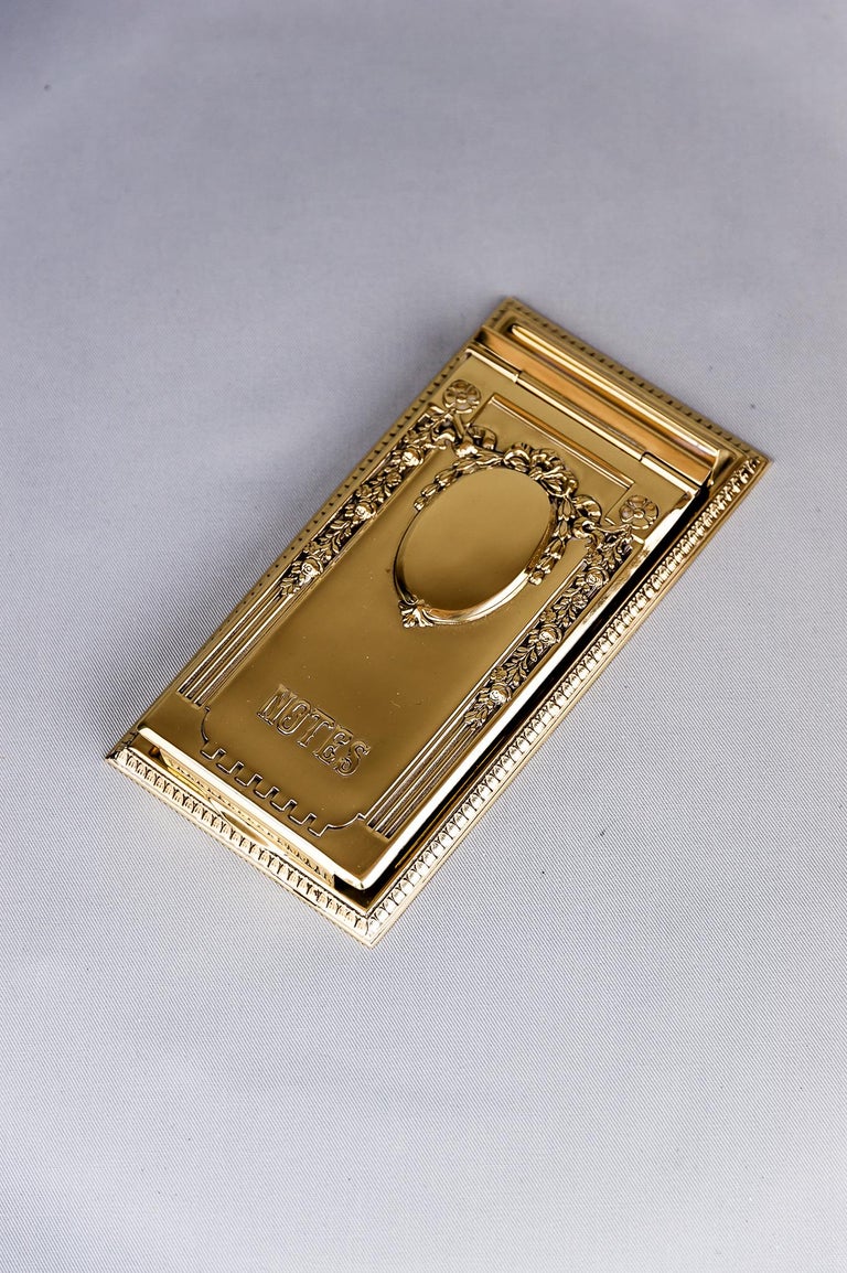 Jugendstil Brass Note Pad, circa 1908s For Sale at 1stDibs