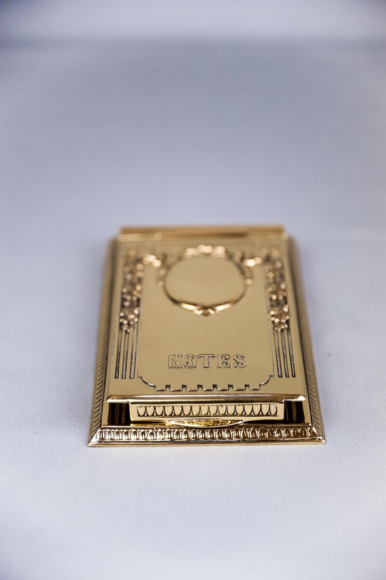 Jugendstil Brass Note Pad, circa 1908s For Sale at 1stDibs