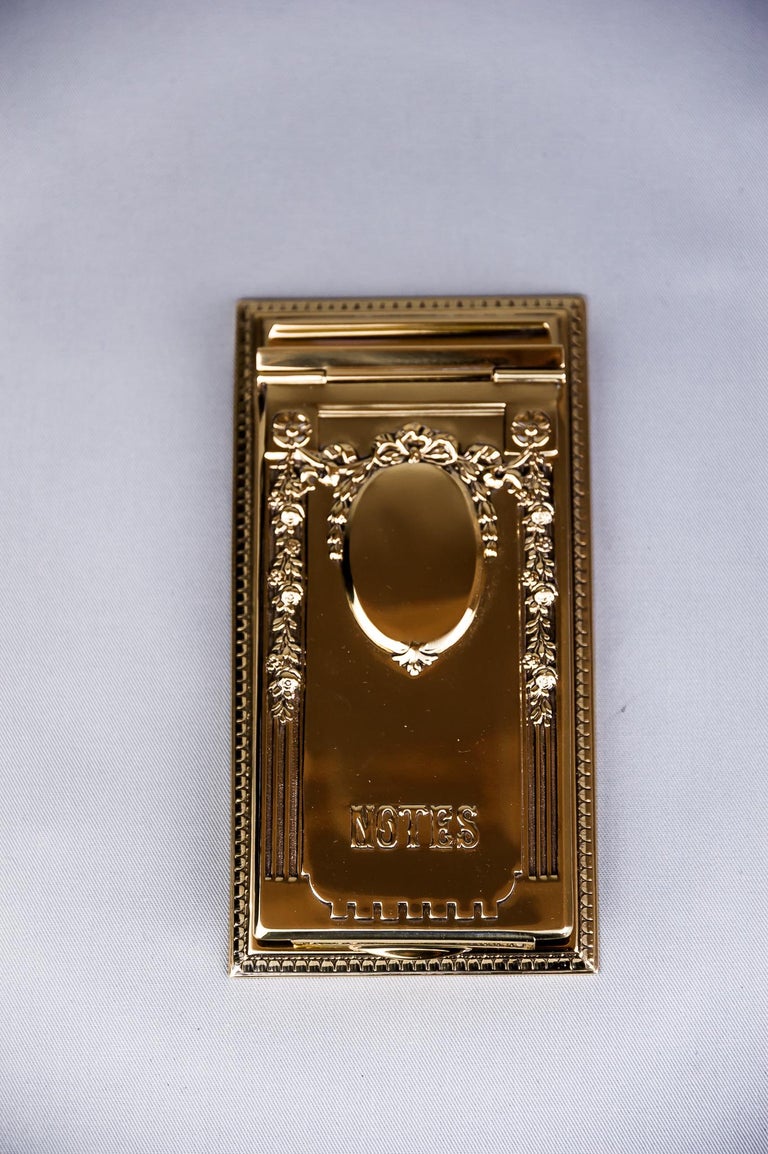 Jugendstil Brass Note Pad, circa 1908s For Sale at 1stDibs