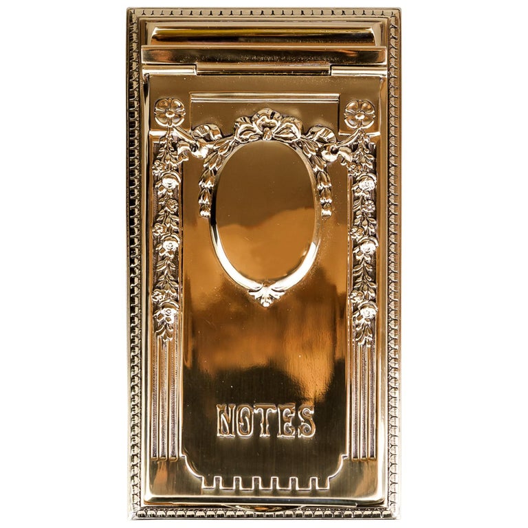 Jugendstil Brass Note Pad, circa 1908s For Sale at 1stDibs