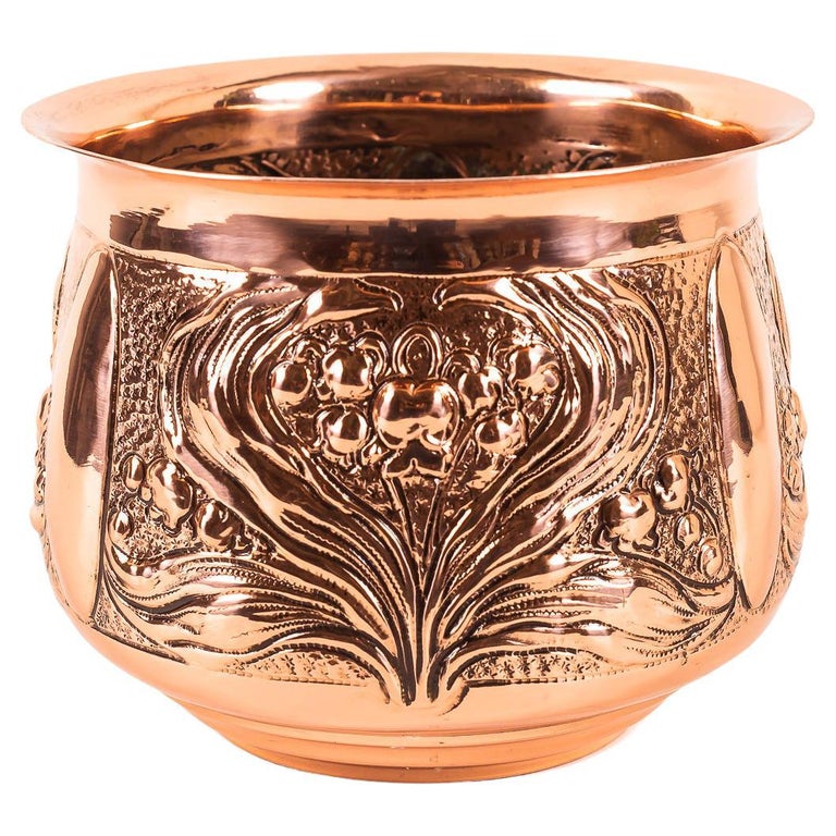 Jugendstil Copper Pot Around 1900s at 1stDibs