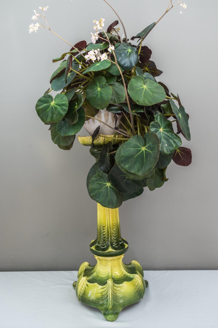 Jugendstil Flower Pot Holder Ceramic, circa 1900s For Sale at 1stDibs