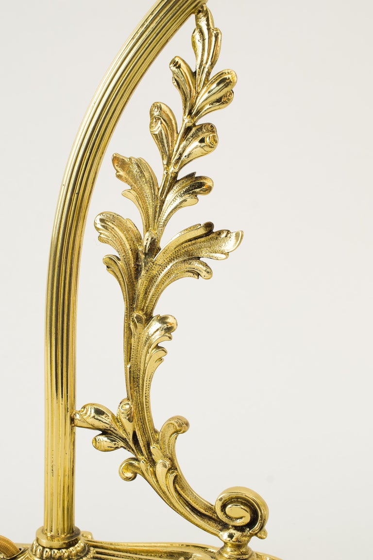 Jugendstil Piano Lamp with Original Antique Glass Shade Vienna Around ...