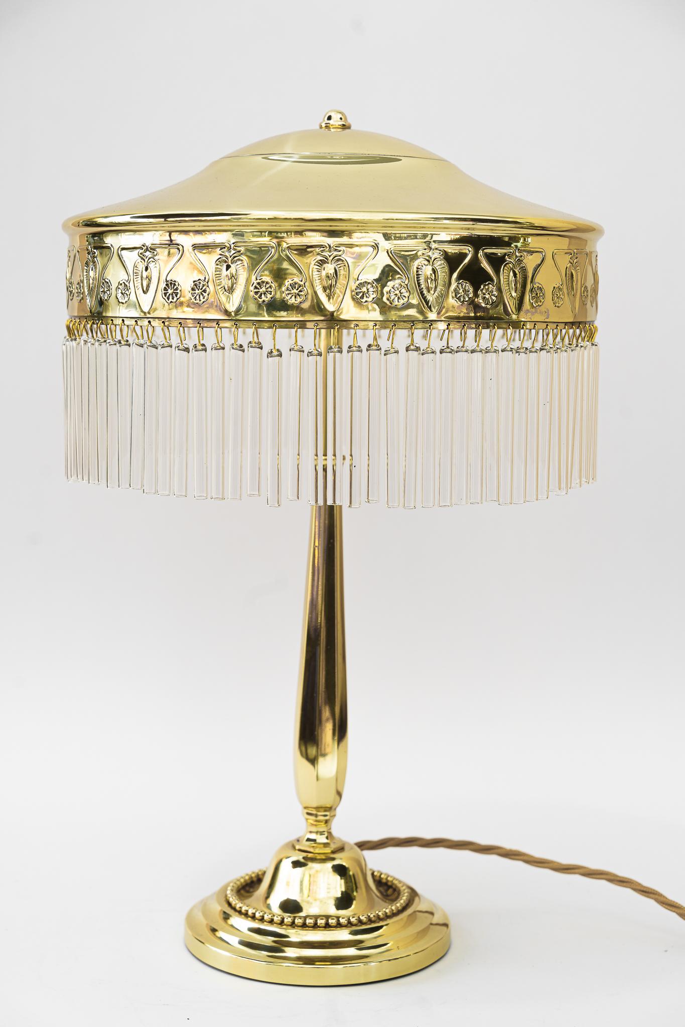 Jugendstil table lamp with glass sticks vienna around 1908 For Sale at ...