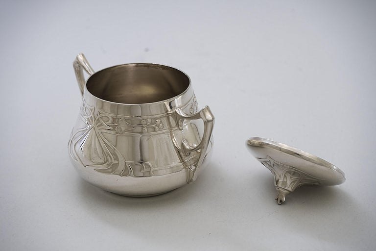 Jugendstil WMF Breakfast Set Silvered, circa 1908 For Sale at 1stDibs