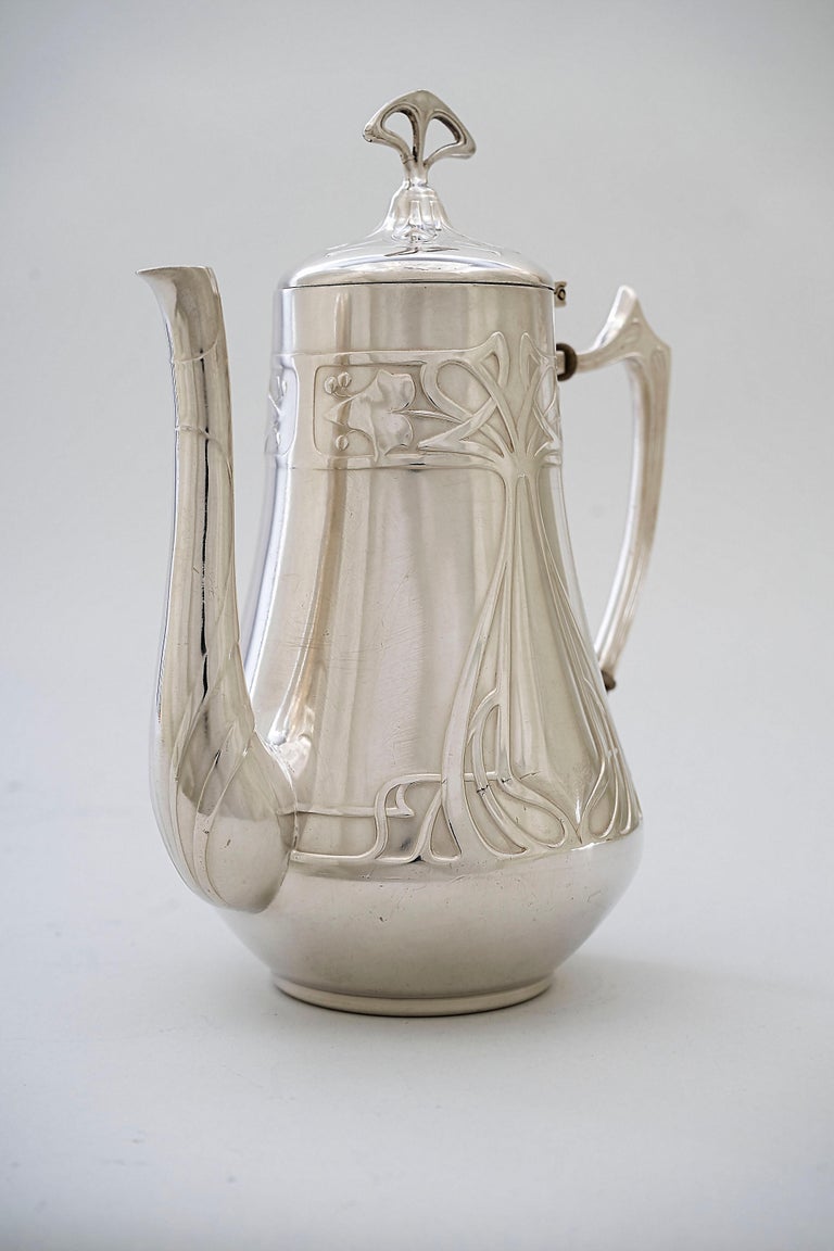 Jugendstil WMF Breakfast Set Silvered, circa 1908 For Sale at 1stDibs