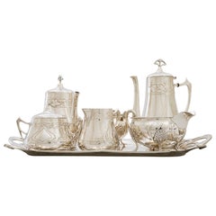 Jugendstil WMF Breakfast Set Silvered, circa 1908 For Sale at 1stDibs