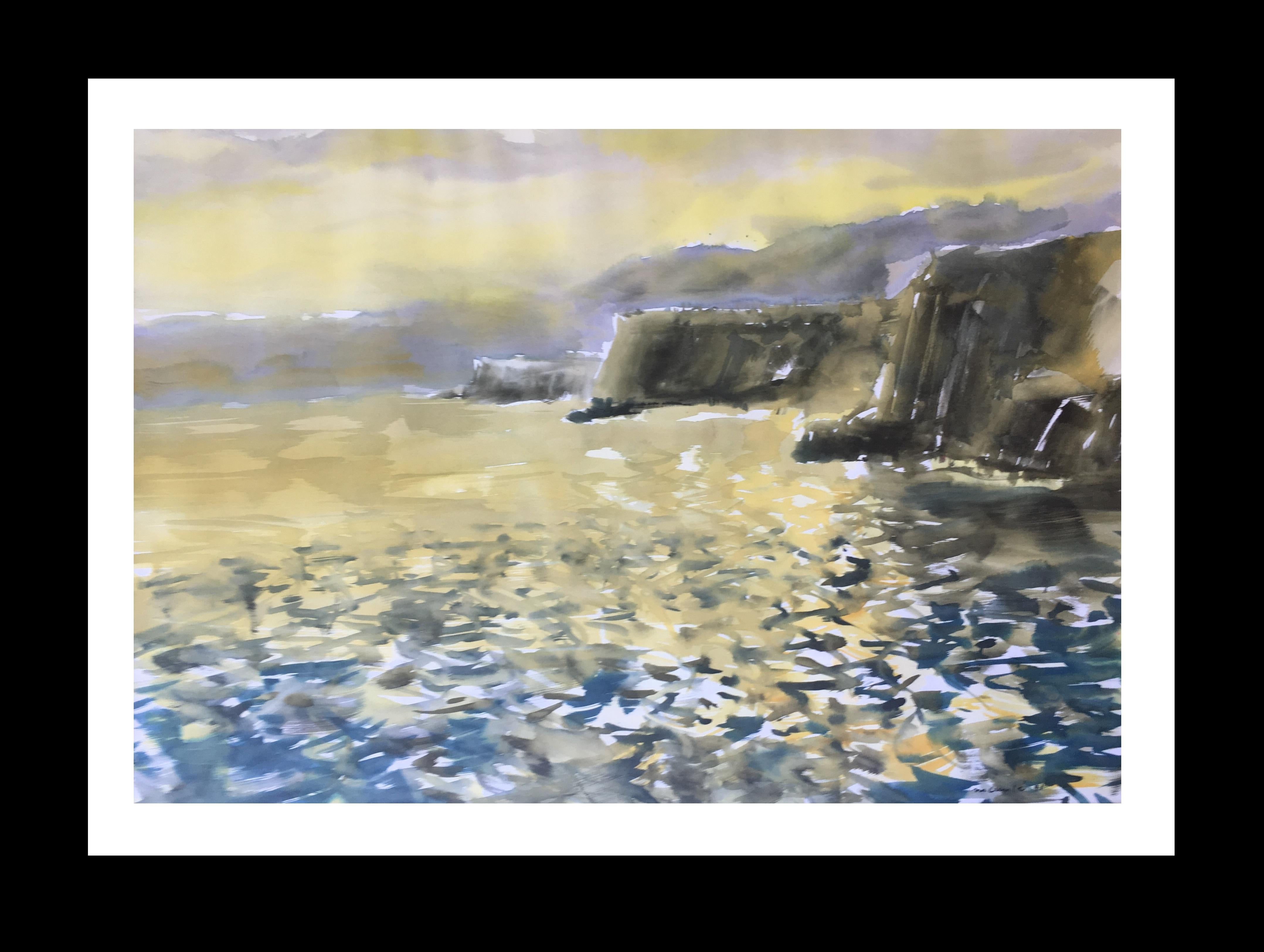 Julen Meunie - JULIEN MEUNIE. COAST. MAJORCA original watercolor ...