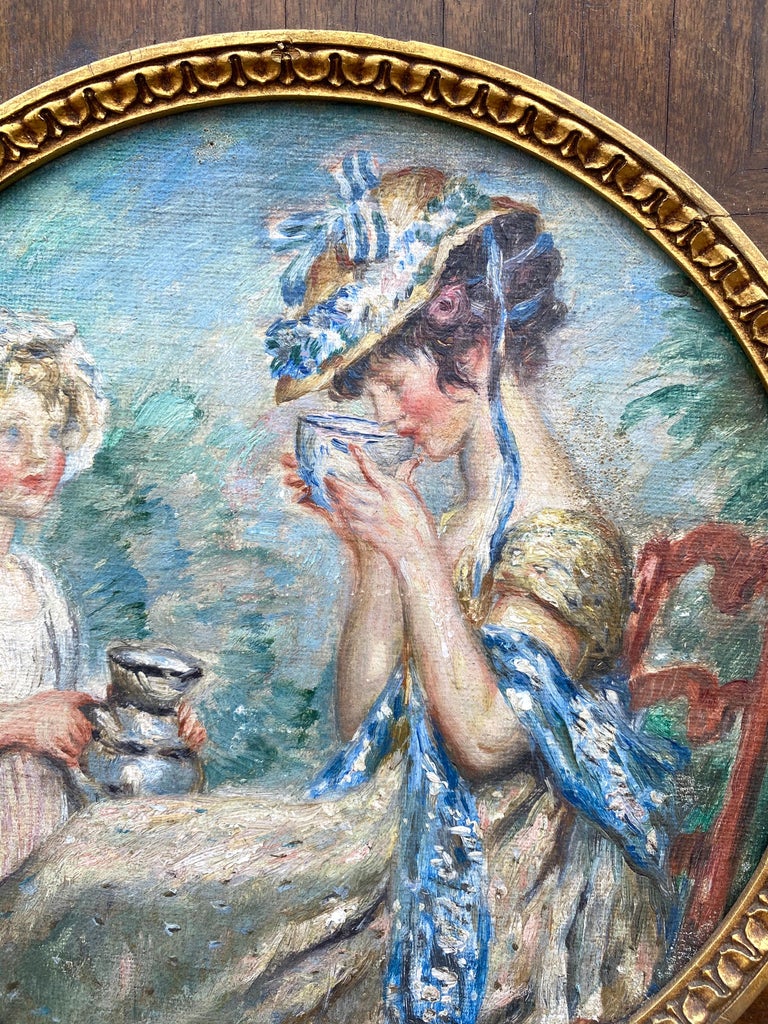 Jules-Abel Faivre - “Afternoon Tea” For Sale at 1stDibs