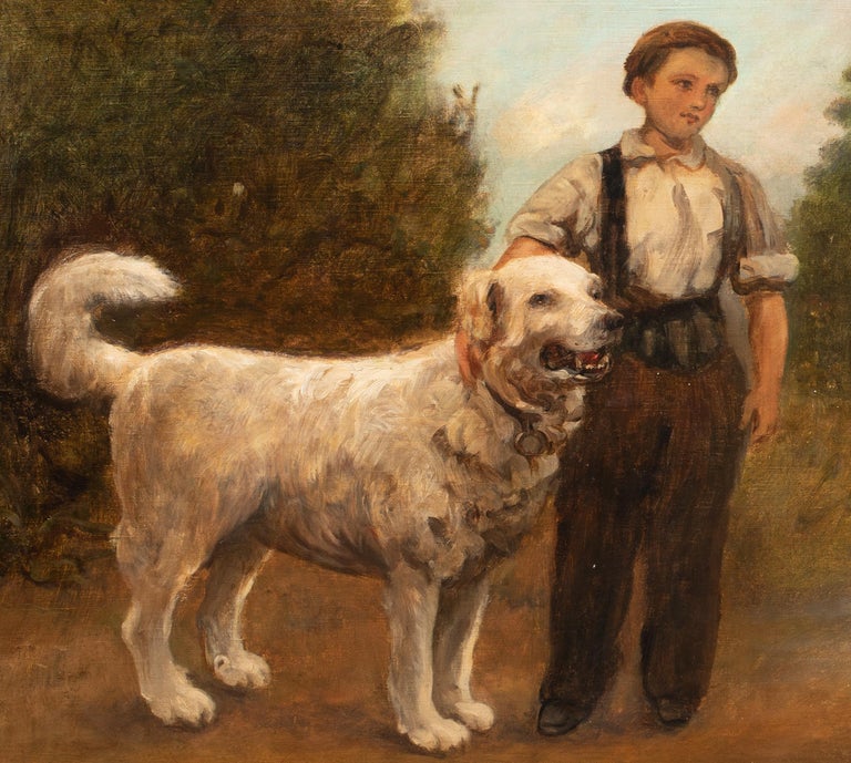 Jules Breton - Boy and His Dog, 19th Century by Jules BRETON (1827-1906 ...