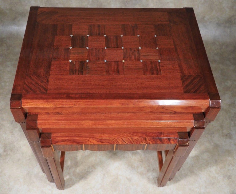 Jules Cayette set of stack tables For Sale at 1stDibs