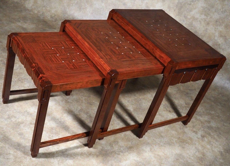 Jules Cayette set of stack tables For Sale at 1stDibs