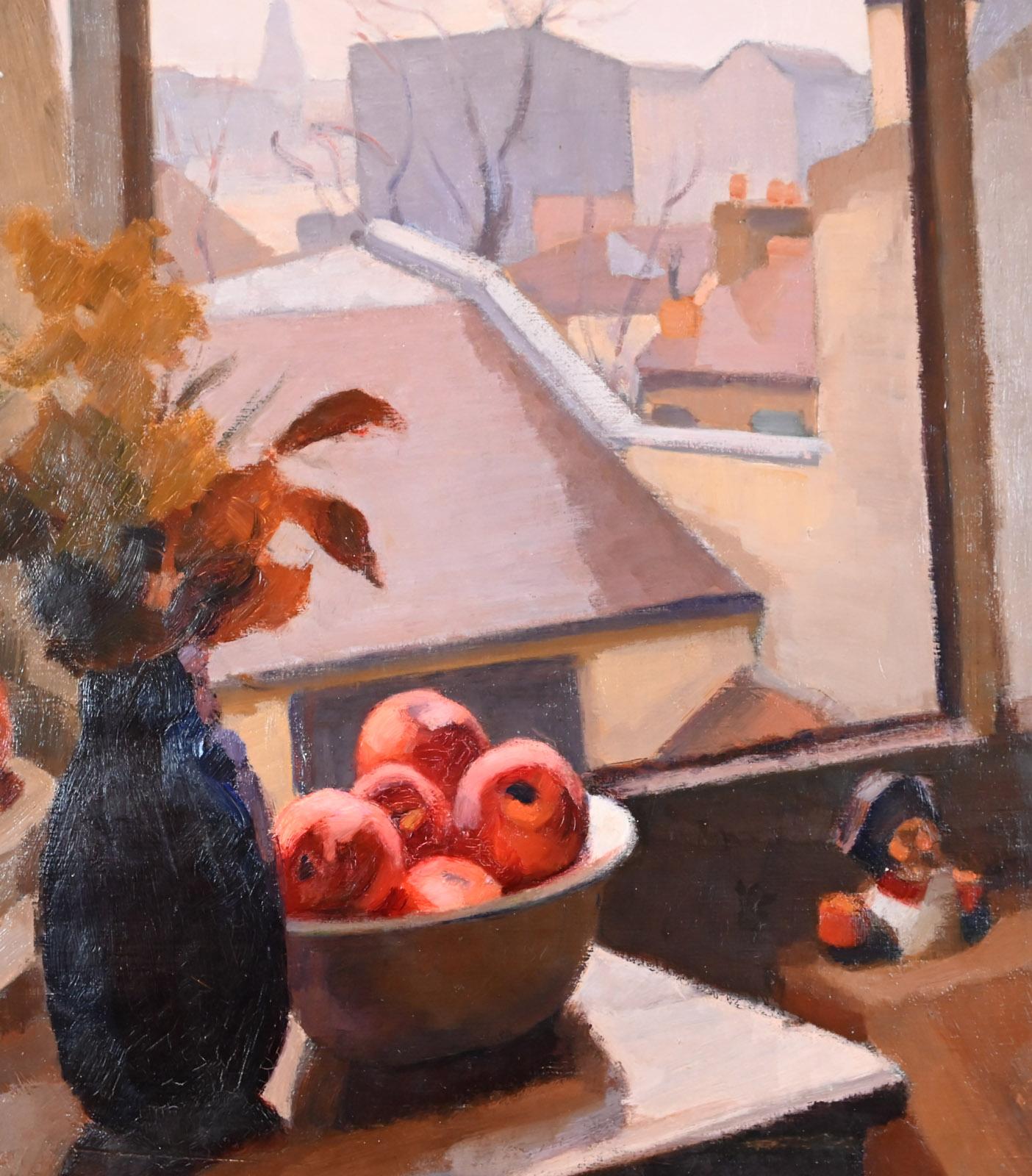 Jules Emile Zingg - Flores y frutas delante de la ventana del taller en ...