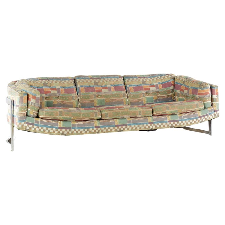 Jules Heumann Metropolitan Sofa MCM Colour Block 3 Seat Sofa Chrome ...