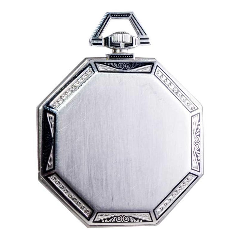 Jules Jurgensen / Platinum / Men's Pocket Watch / Octagon Art Deco ...