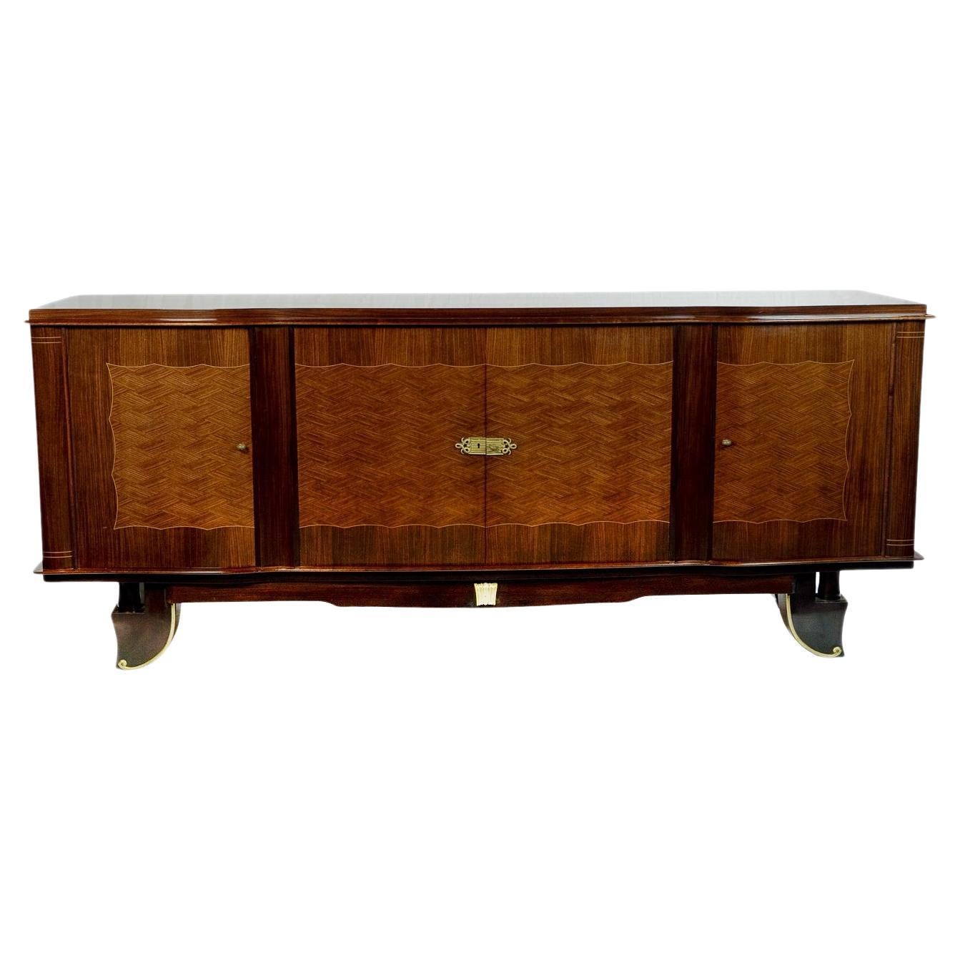 Jules Leleu Sideboard Art Deco 20th Century For Sale at 1stDibs